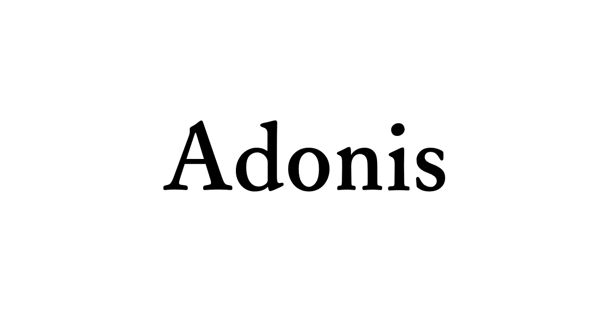 Adonis • Flowery Dictionary