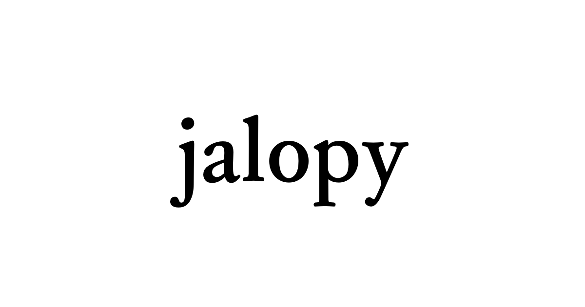 jalopy • Flowery Dictionary