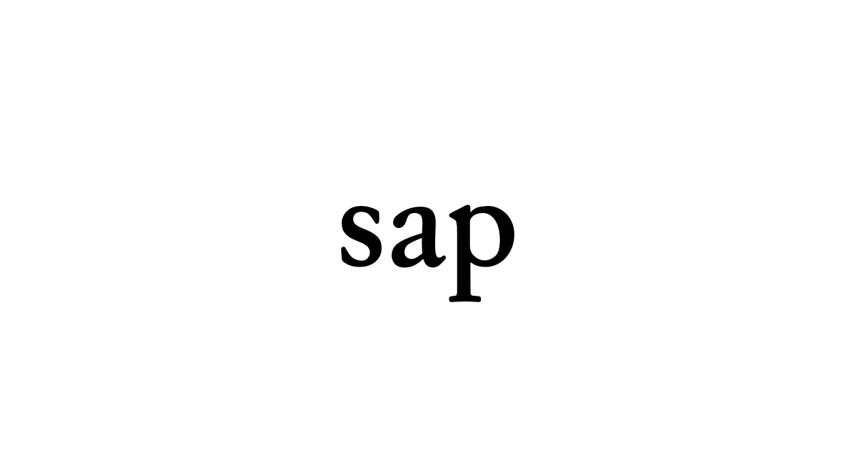 sap • Flowery Dictionary