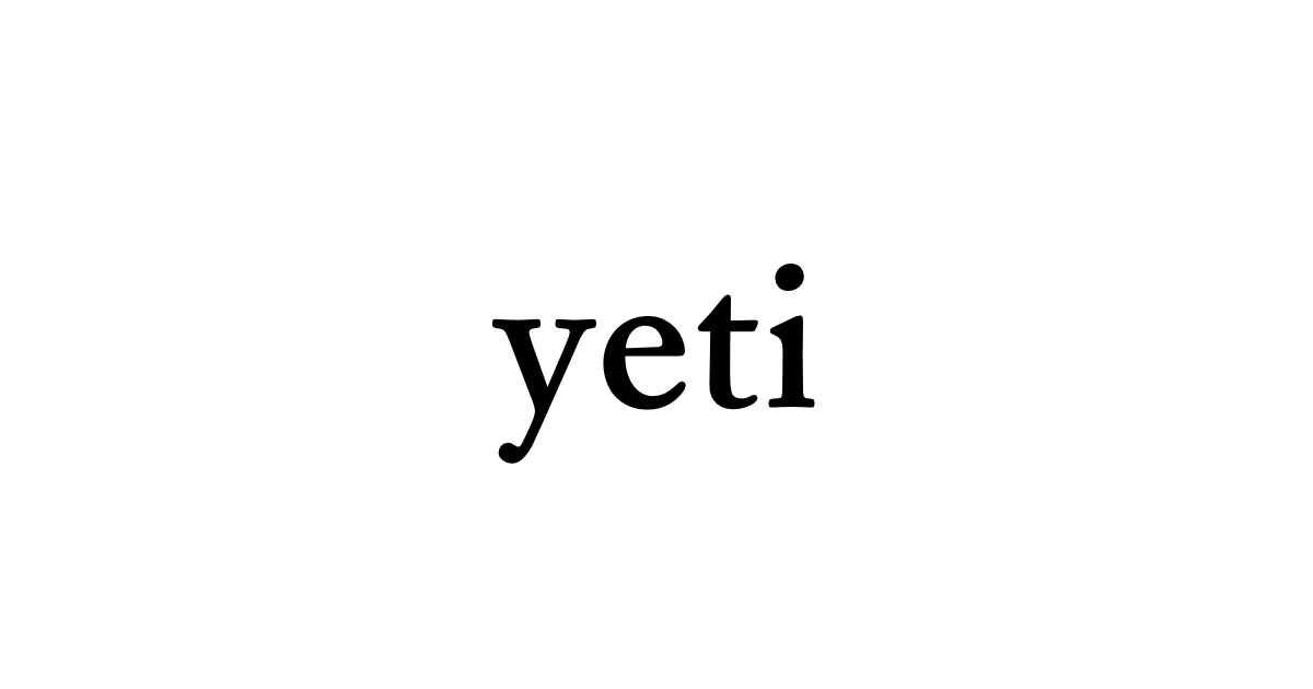 yeti • Flowery Dictionary